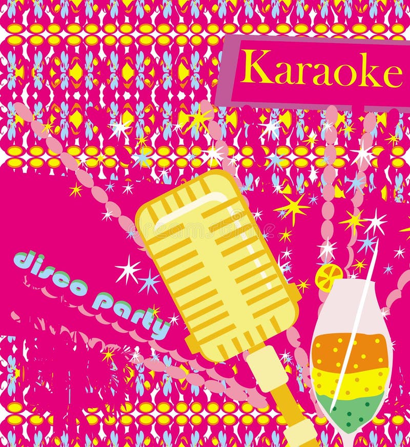 Banner with Microphone - Karaoke Party Design Stock Vector ...