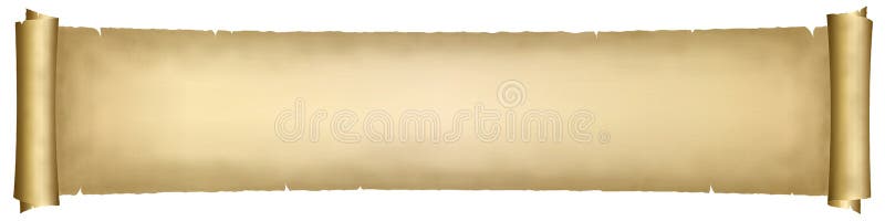 Banner Mit Pergament Auf Weißem Hintergrund Stock Abbildung ...