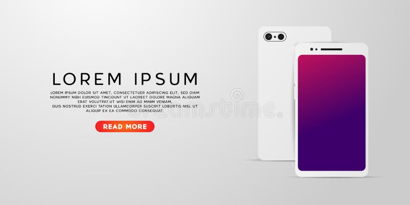 Banner Mobile Phone Template Design Vector Stock Illustration ...