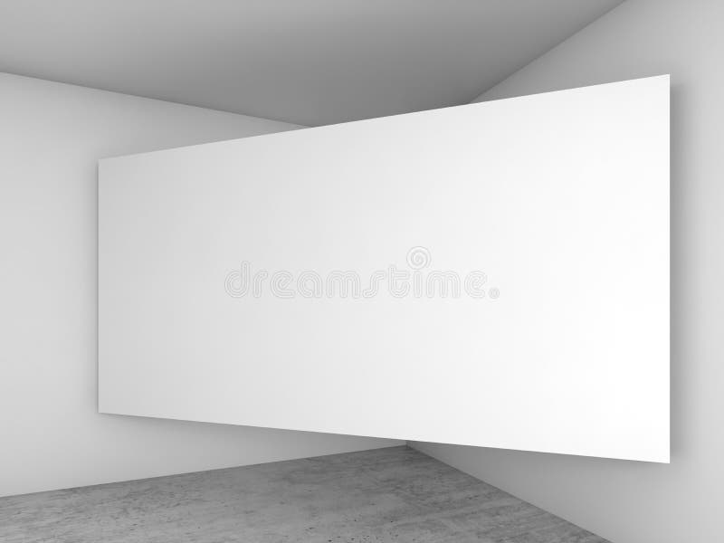 Banner in the Corner, Architecture Design. 3d Stock Illustration ...