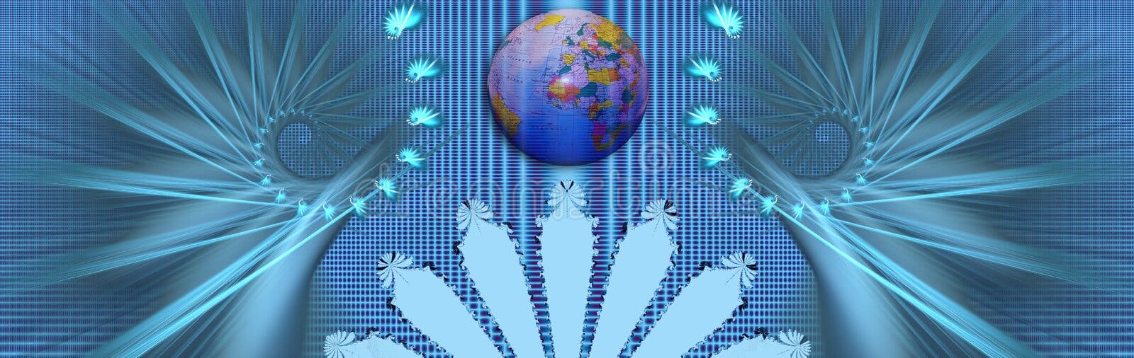 Banner Worldwide E-commerce Stock Illustration - Illustration of ...