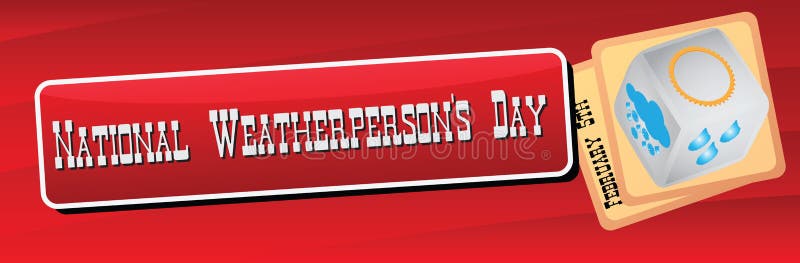 Banner Nationale Weatherman Day Vector Illustratie - Illustration of ...