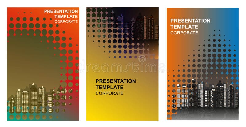 Banner with Night City Background with Reflection. Set Stock Vector ...