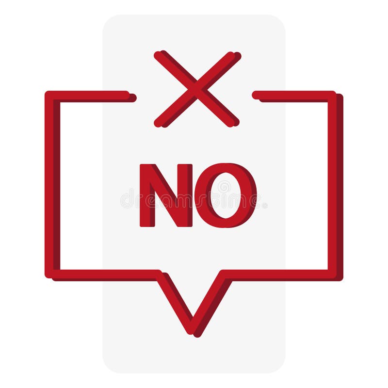 Banner No. Speech Bubble with Text No. Icon Message No for Banner ...