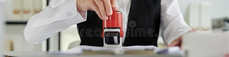 Setting Seal on Legal Document Stock Image - Image of document ...