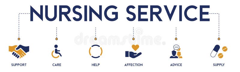 Banner Nursing Service Vector Illustration Symbol Stock Vector ...