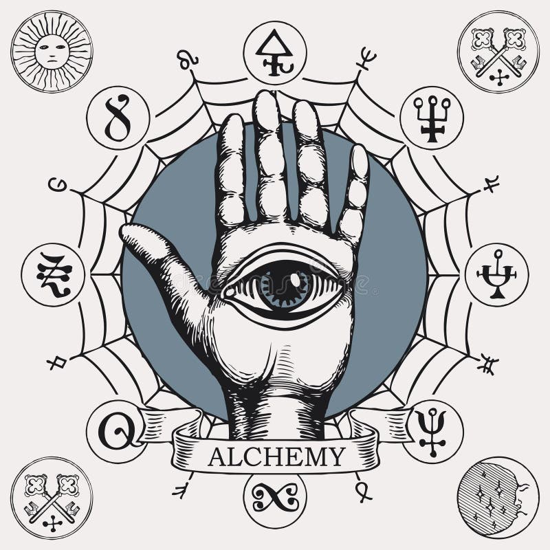 Banner with Open Hand with All Seeing Eye Symbol Stock Vector ... Banner with Open Hand with All Seeing Eye Symbol Stock Vector ...