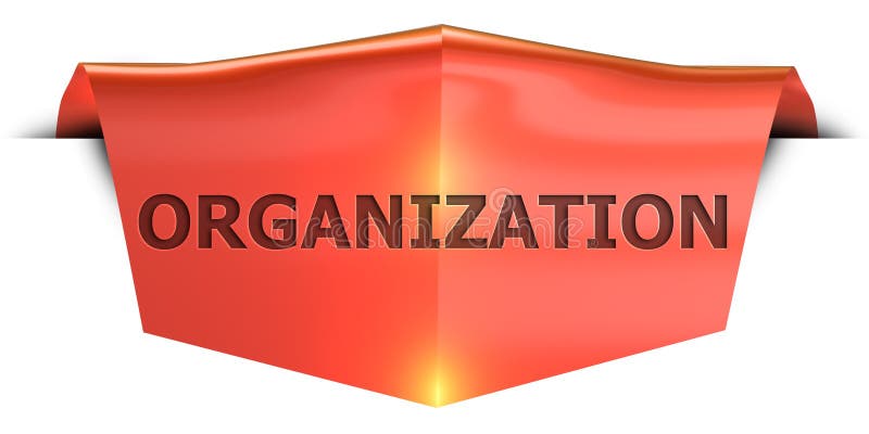 Banner organization stock illustration. Illustration of graphic - 111790241