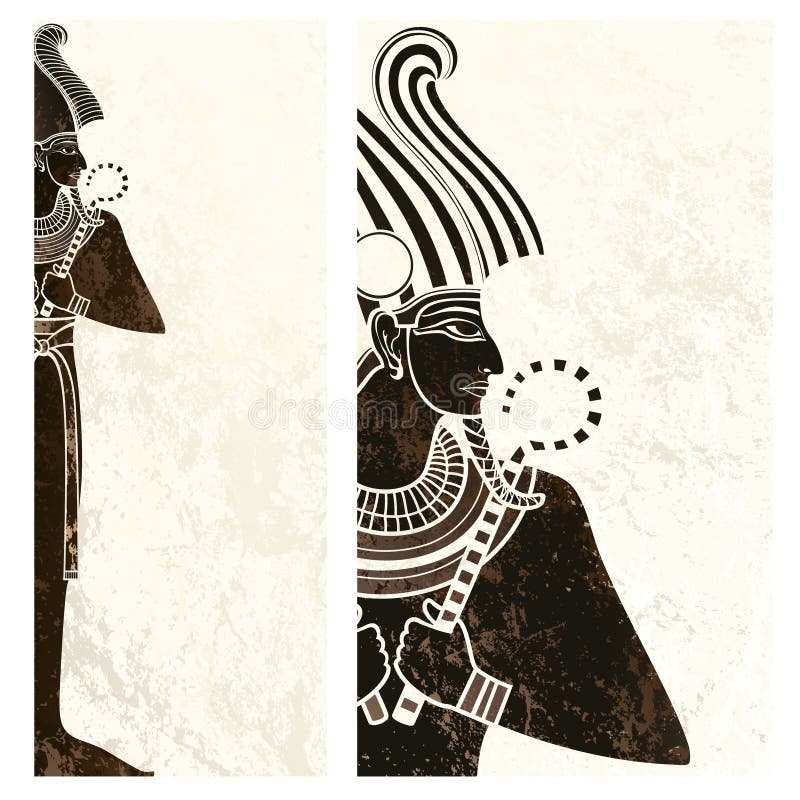 Banner ,osiris Ancient Egypt Flyer Stock Vector - Illustration of ...