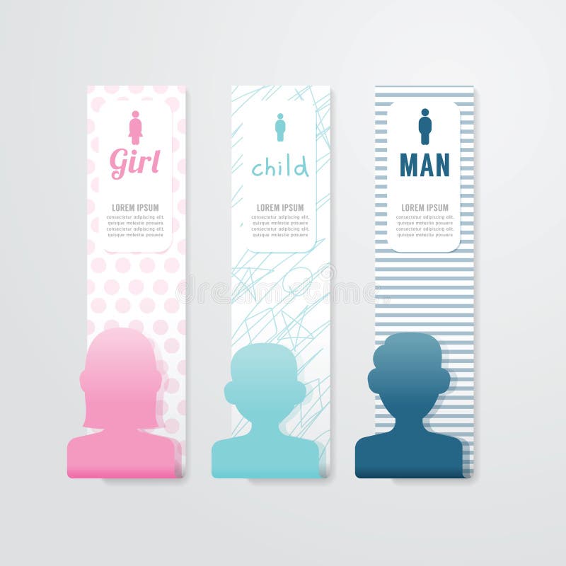 Banner People Paper Template. Can Be Use for Your Design. Vector Stock ...