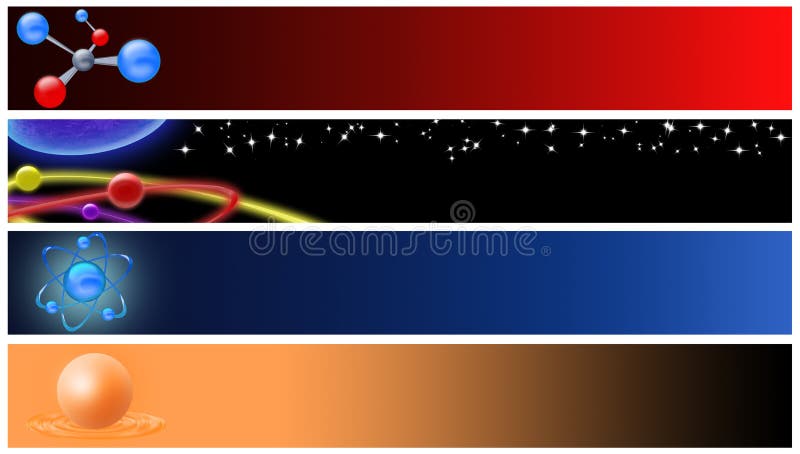 Banner physics stock illustration. Illustration of electron - 8795404