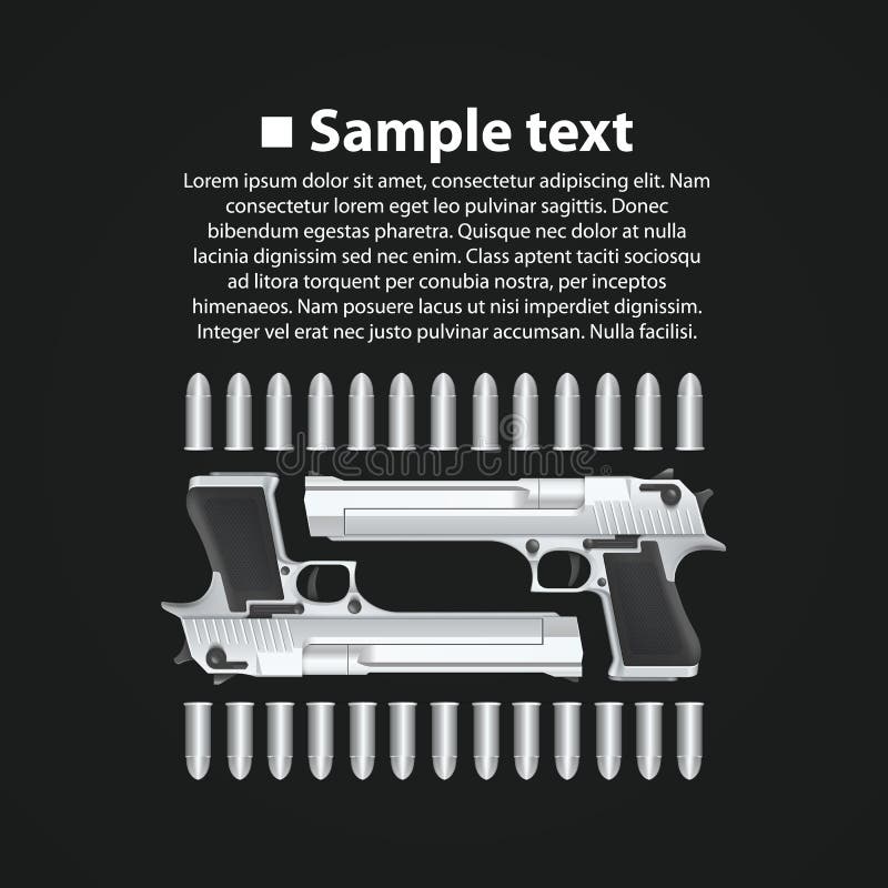 Banner pistols stock vector. Illustration of handgun - 49932276