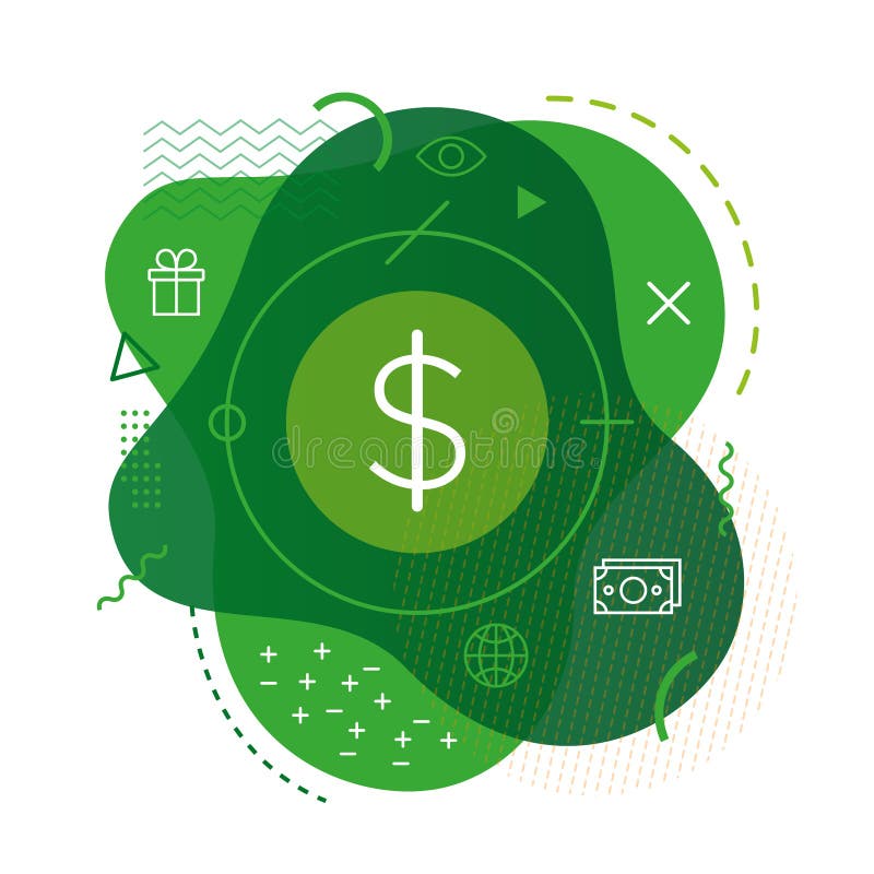 Dollar Icon on Modern Background Stock Vector - Illustration of ...