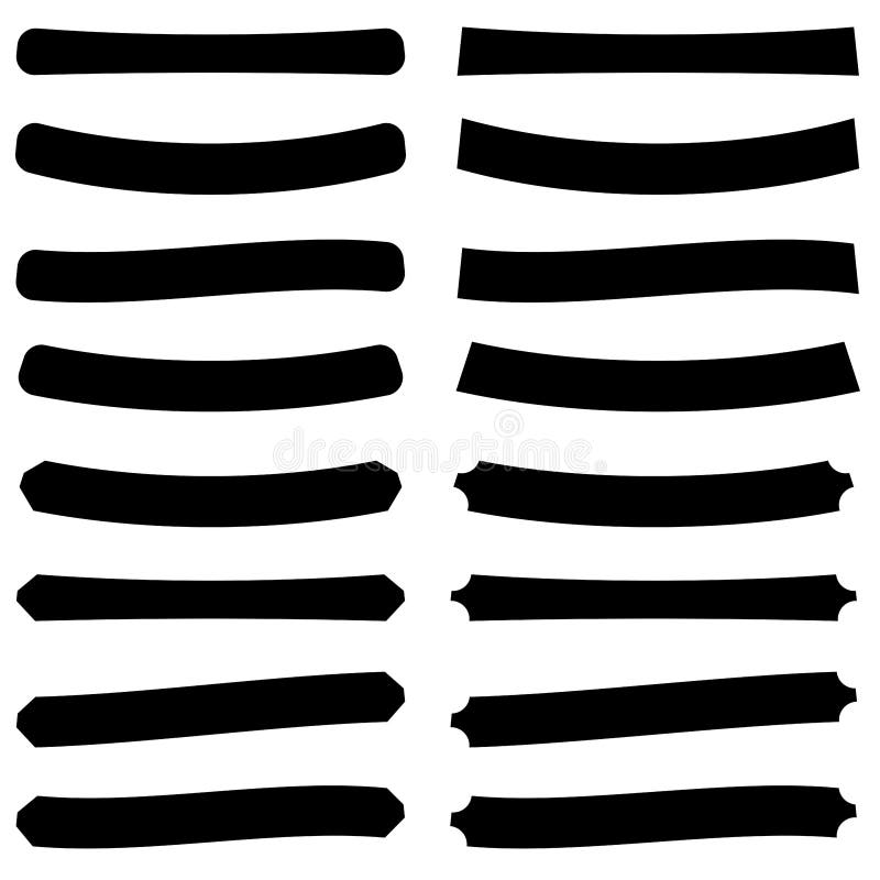 Banner, Plaque or Tag, Label Shape. Oblong, Long Rectangular Banner ...