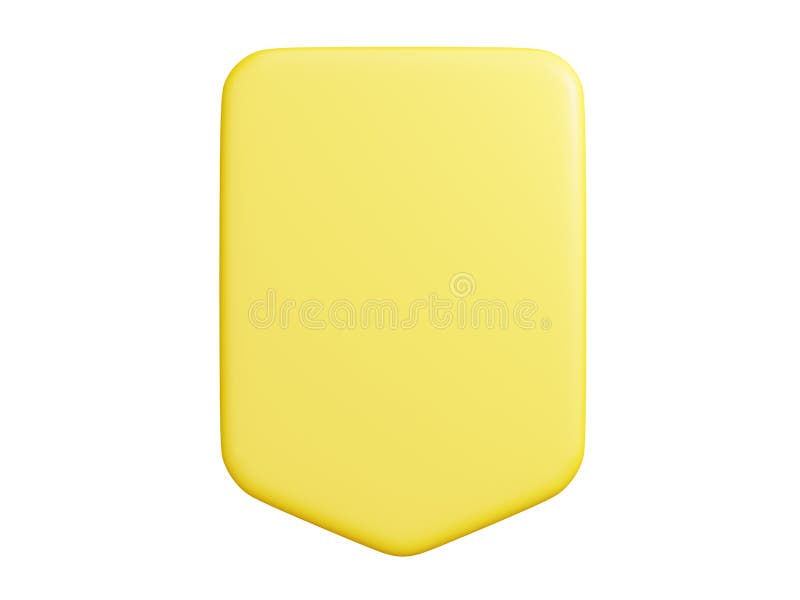 Banner Plate 3d Render - Yellow Plaques of Various Round and ...