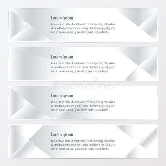 Banner Polygons Design White Color Stock Vector - Illustration of ...