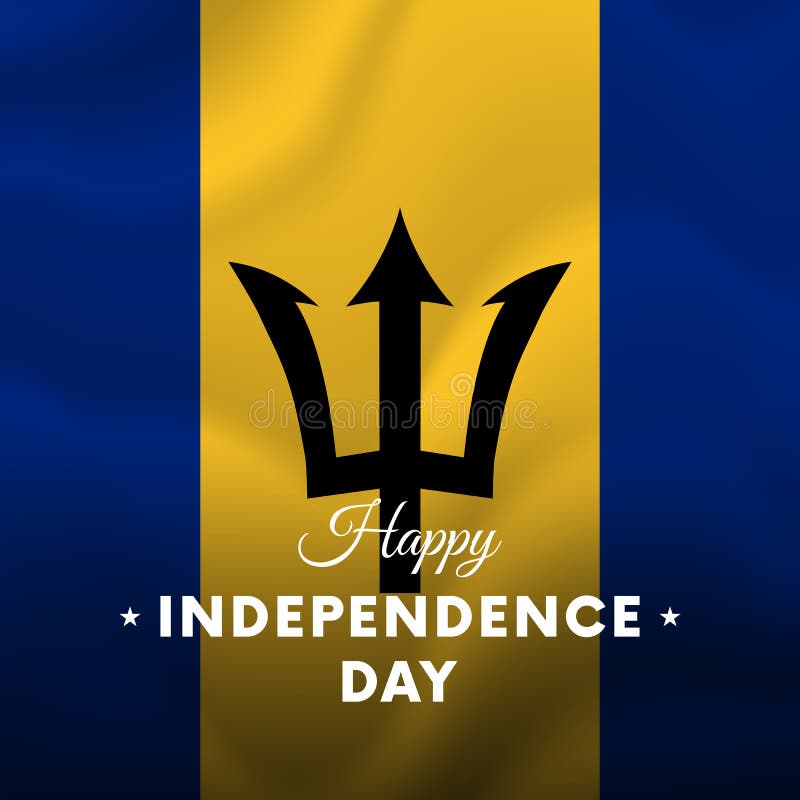 Barbados. Independence Day Greeting Card. Paper Cut Style. Stock Vector ...