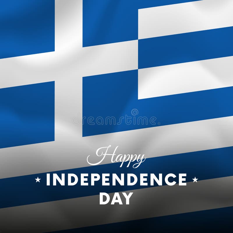 Banner or Poster of Greece Independence Day Celebration. Flag. Vector ...
