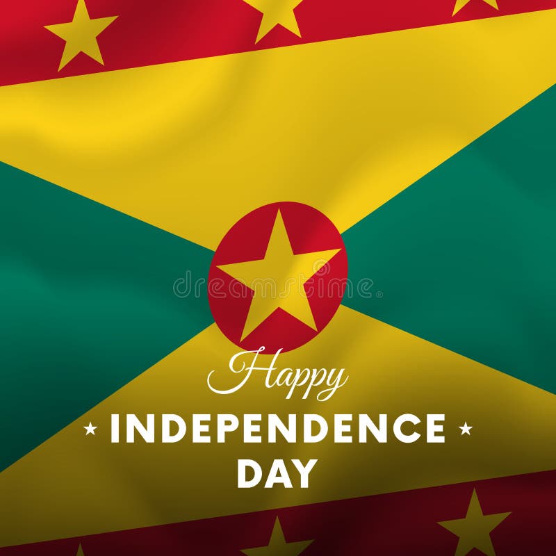 Grenada Independence Day. Grenada Map. Vector Illustration. Stock ...