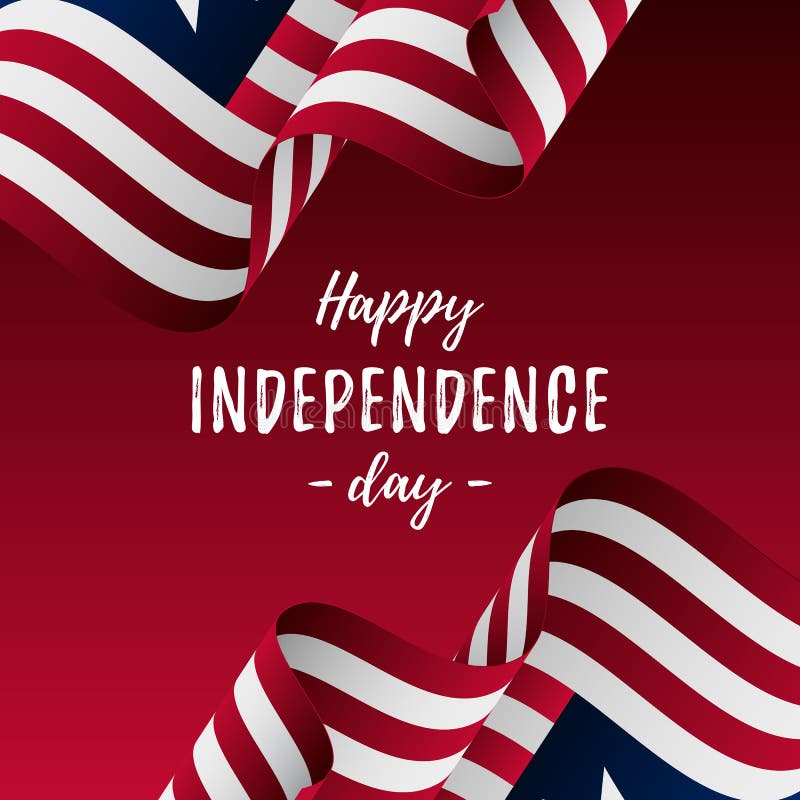 Banner or Poster of Liberia Independence Day Celebration. Waving Flag ...