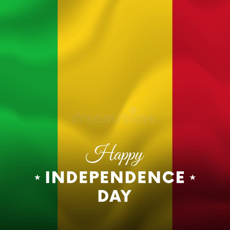 Banner or Poster of Mali Independence Day Celebration. Flag. Vector ...