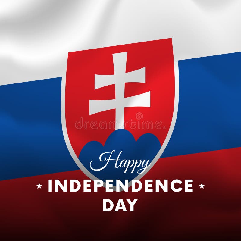 Slovakia Independence Day. Slovakia Map. Vector Illustration. Stock ...