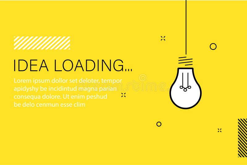 Banner with the Presentation of a New Idea for Business Stock Vector ...