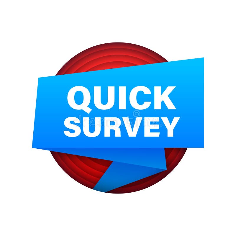Banner with Quick Survey. Web Design. Vector Stock Illustration. Stock ...