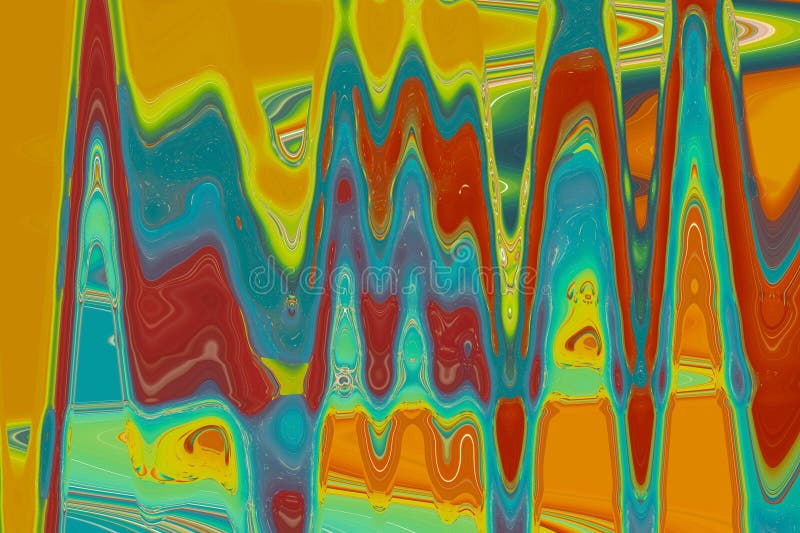 Rainbow Abstract Yellow-blue Background and Psychedelic Pattern ...