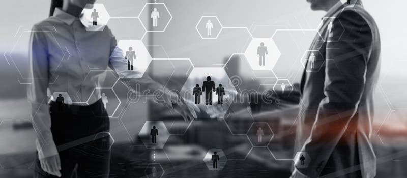 Banner Recruitment Concept Double Exposure Mixed Media Background Stock ...