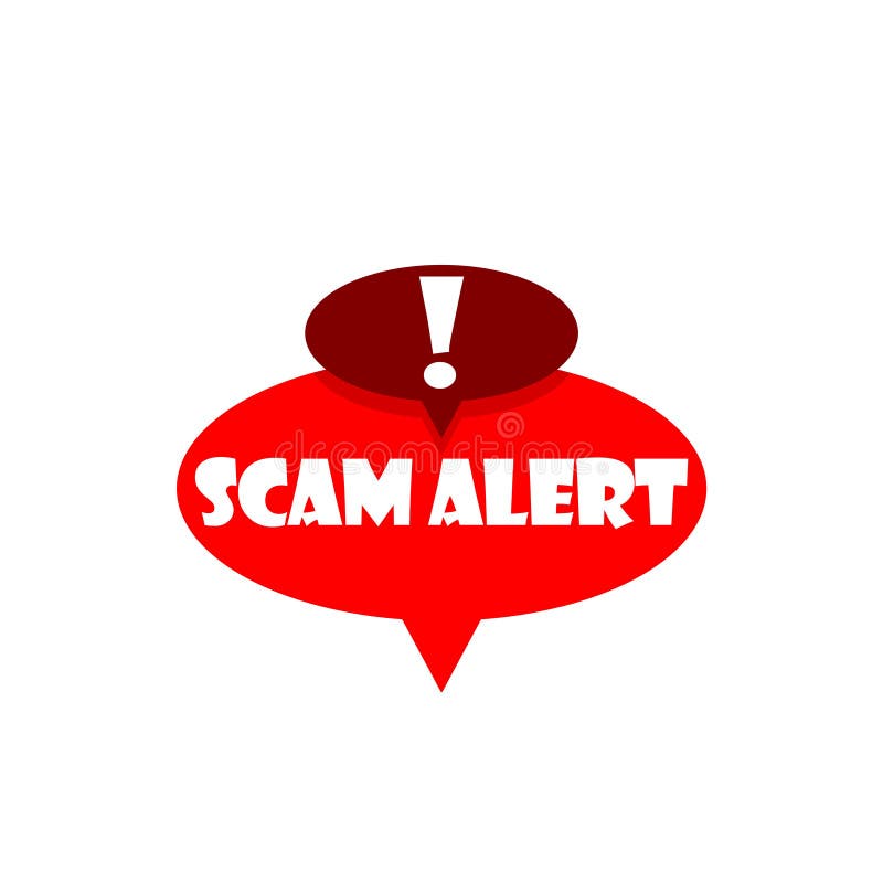 Banner with Red Scam Alert. Attention Sign. Neon Icon. Caution Warning ...