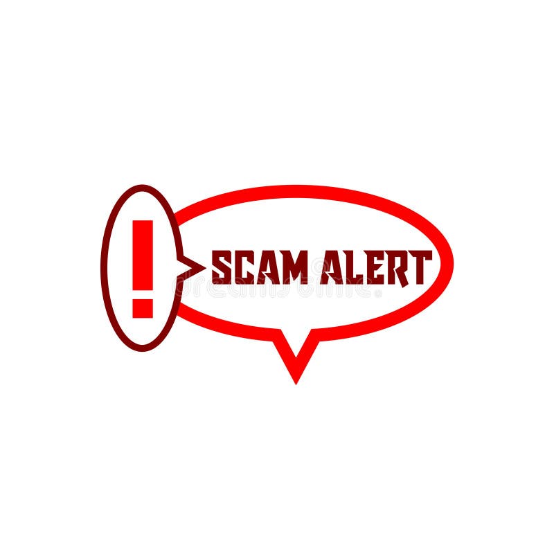 Banner with Red Scam Alert. Attention Sign. Neon Icon. Caution Warning ...