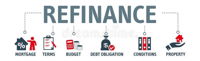 Banner Refinance Vector Illustration Concept Stock Vector ...