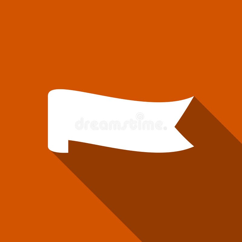 Banner Ribbon Flat Icon with Long Shadow Stock Vector - Illustration of ...