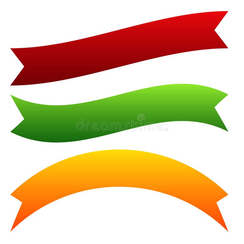 Banner, Ribbon Horizontal Shape, Design Element Stock Vector ...