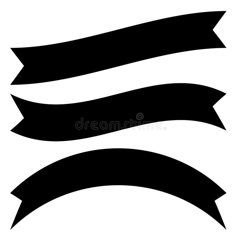 Banner, Ribbon Horizontal Shape, Design Element Stock Vector ...