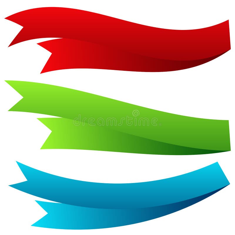 Banner, Ribbon Horizontal Shape, Design Element Stock Vector ...