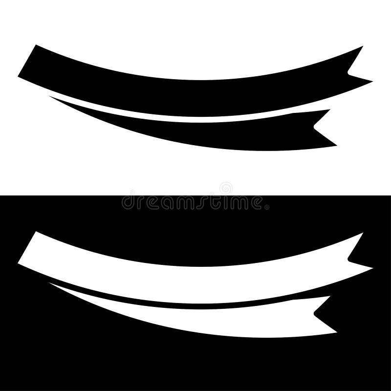 Banner, Ribbon Horizontal Shape, Design Element Stock Vector ...