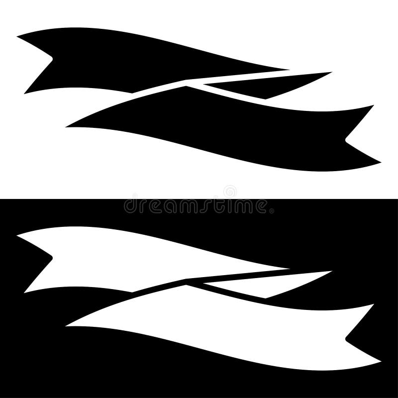 Banner, Ribbon Horizontal Shape, Design Element Stock Vector ...