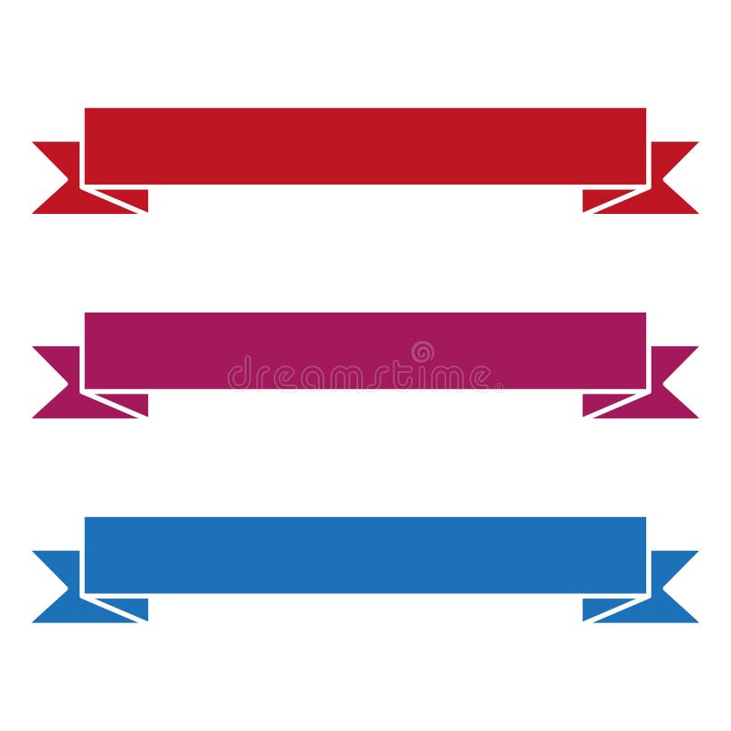 Banner, Ribbon Horizontal Shape, Design Element. Vector Illustration ...