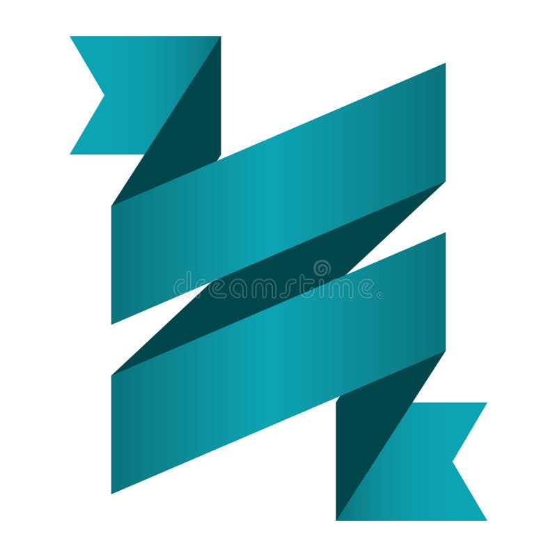 Banner Ribbon Ocean Blue Graphic Stock Vector - Illustration of ...