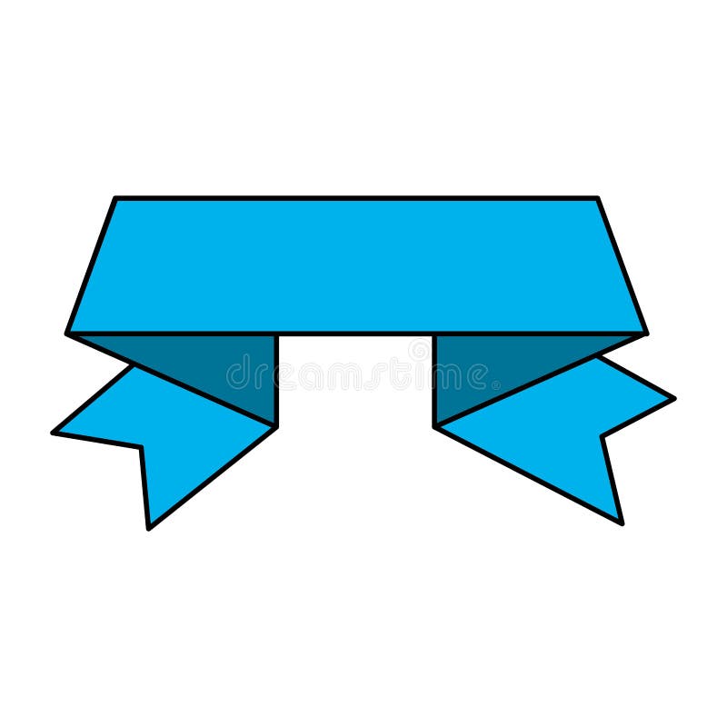 Banner Ribbon Sky Blue Graphic Stock Vector - Illustration of design ...