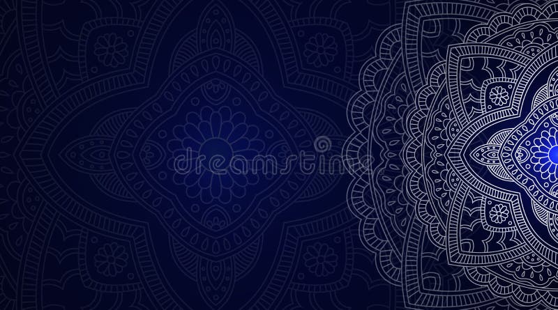 Banner with Round Abstract Ornament. Stock Vector - Illustration of ...