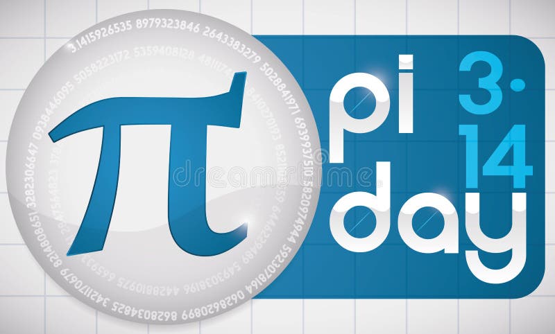 Pie with Pi Symbol and Round Chalkboard for Pi Day, Vector Illustration ...