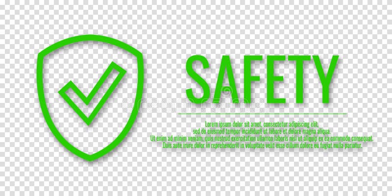 Banner Safety First. Vector Illustration with Word SAFETY on a ...