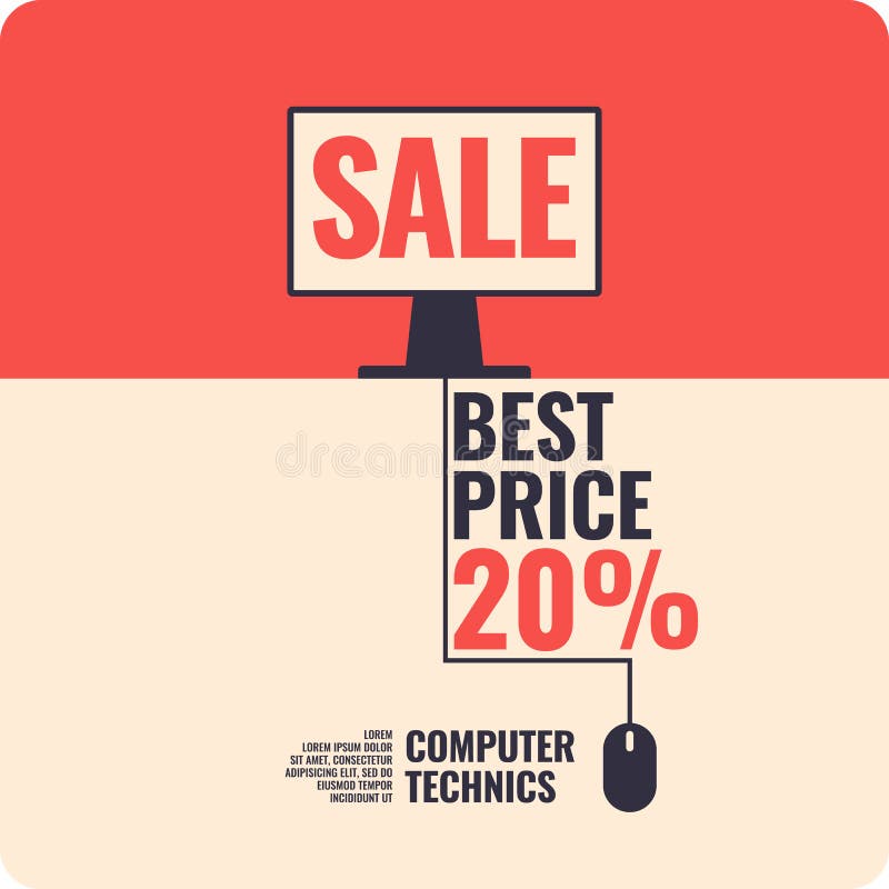 The Banner Sale of Phones and Computers Stock Vector - Illustration of ...