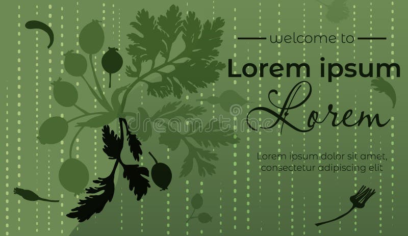 Banner with Sample Text and Floral Composition Stock Vector ...