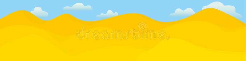 Banner with Sand Dunes, Desert Stock Vector - Illustration of banner ...