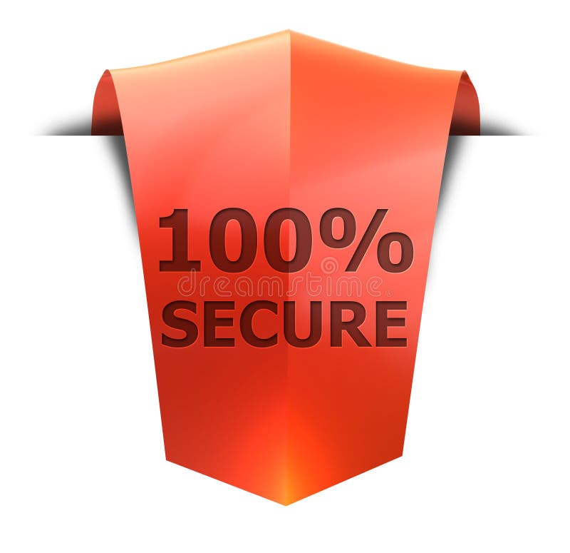 Banner secure stock illustration. Illustration of safe - 111713376