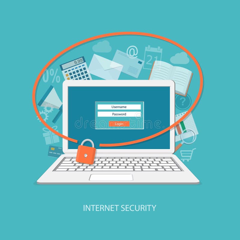 Banner for security center stock vector. Illustration of element - 57255660